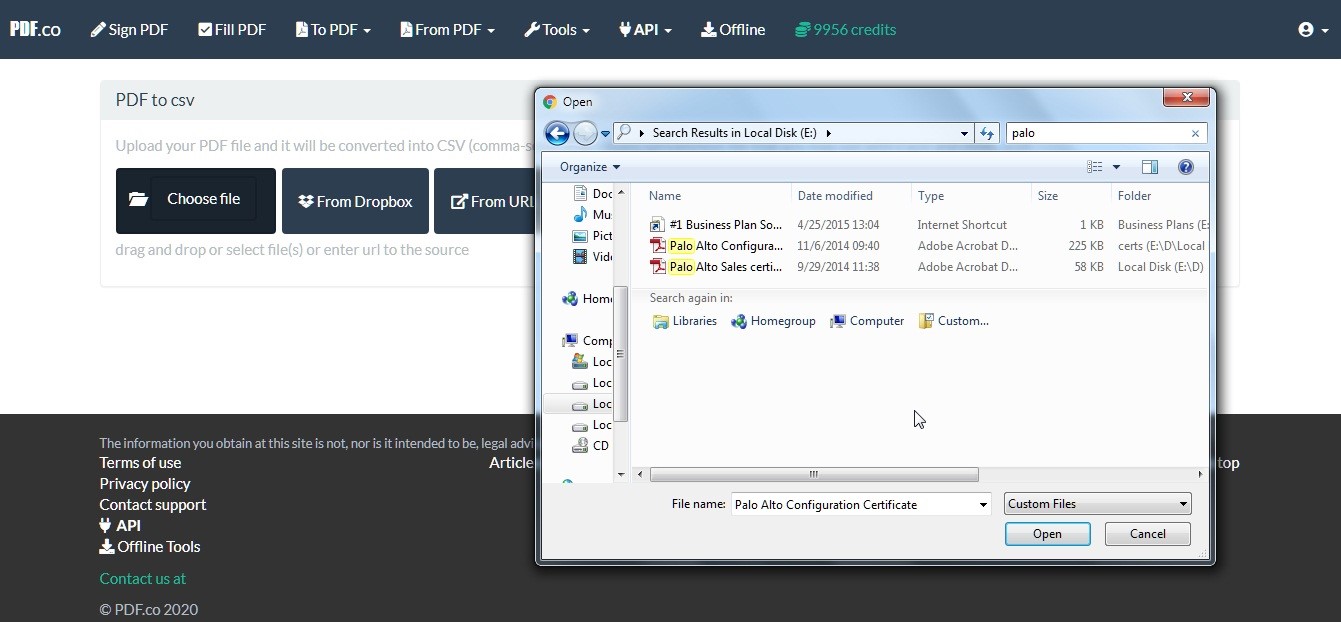 PDF To CSV Converter Online PDF co