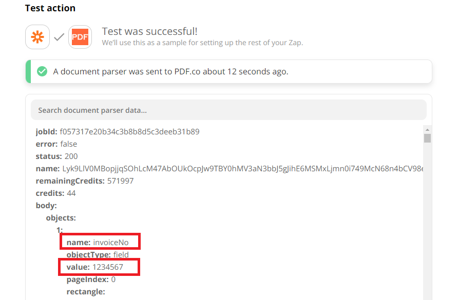 Parse Document In PandaDoc Using PDF co And Zapier PDF co
