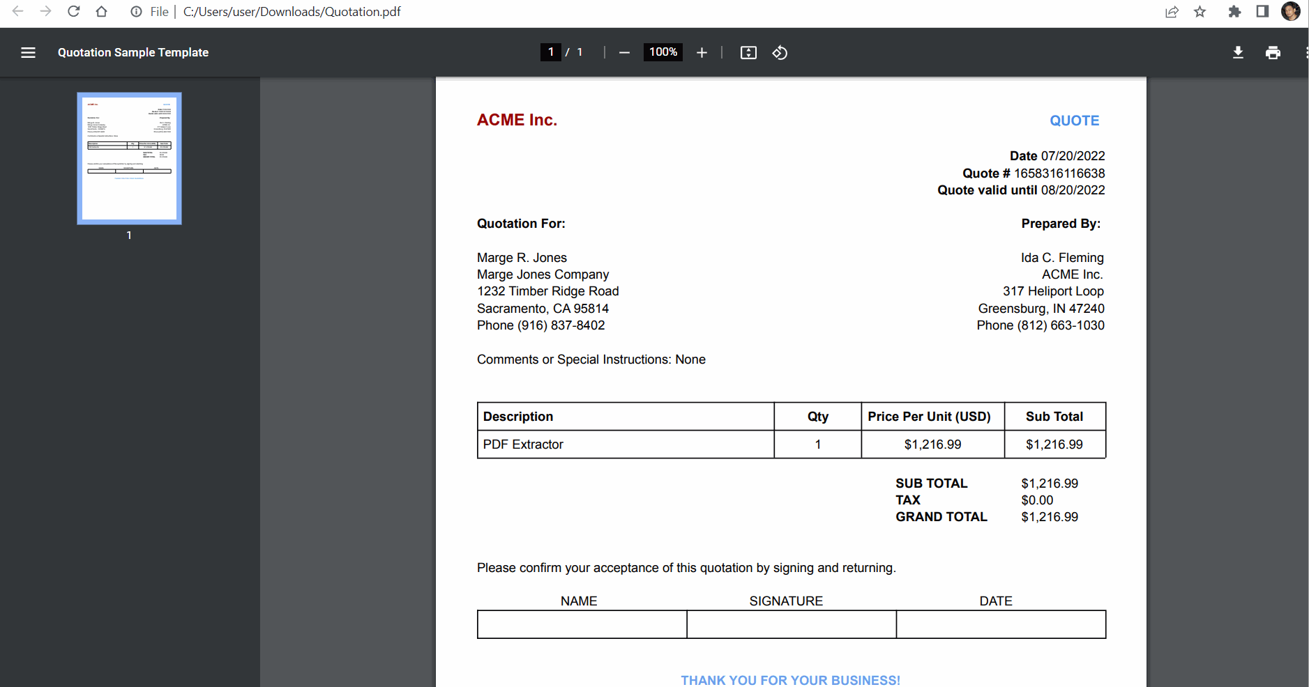 How To Convert Quote To CSV Using PHP PDF co
